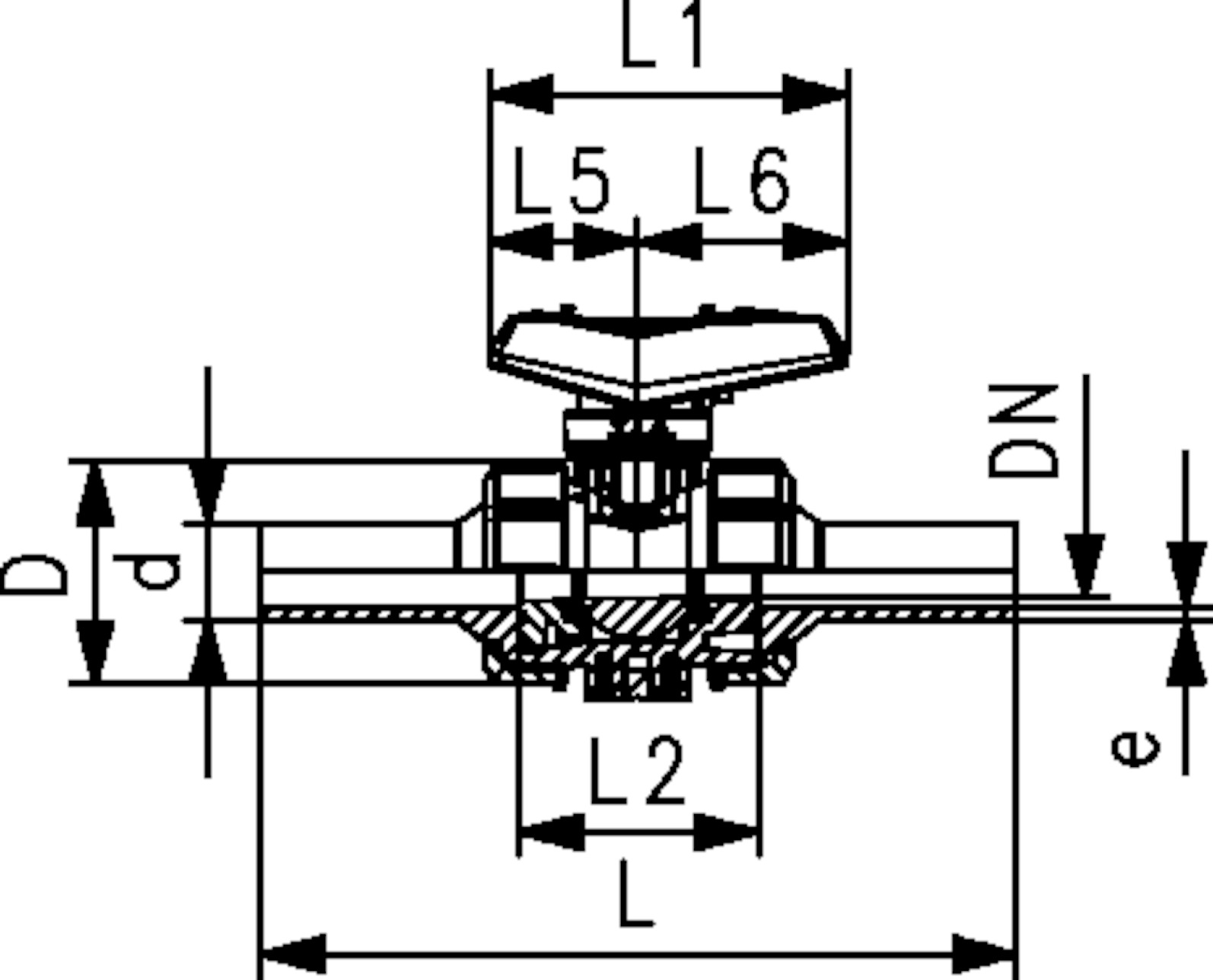 Kulový ventil typ 546 Pro PVC-U | TITAN-PLASTIMEX